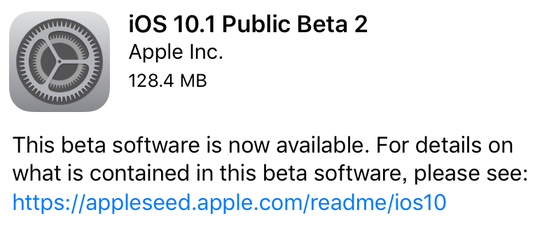 iOS10.1 Public Beta2が利用可能に - こぼねみ