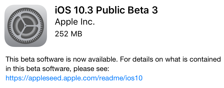 iOS10.3 Public Beta3が利用可能に 「App互換性」追加など - こぼねみ